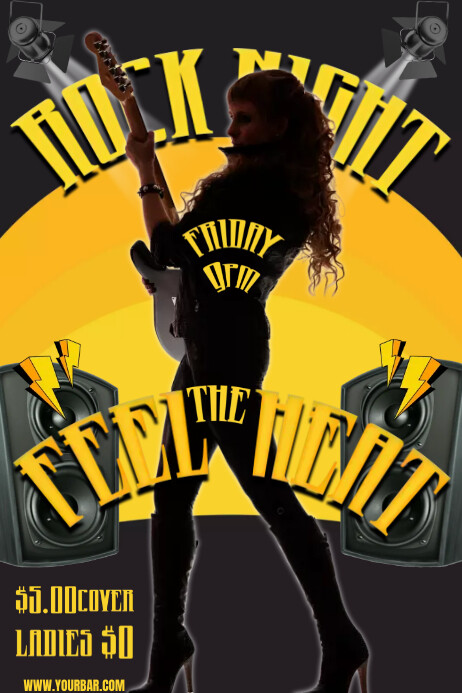 ROCK NIGHT Template | PosterMyWall