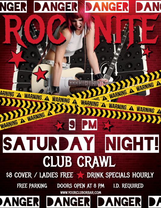 ROCK NIGHT Template | PosterMyWall