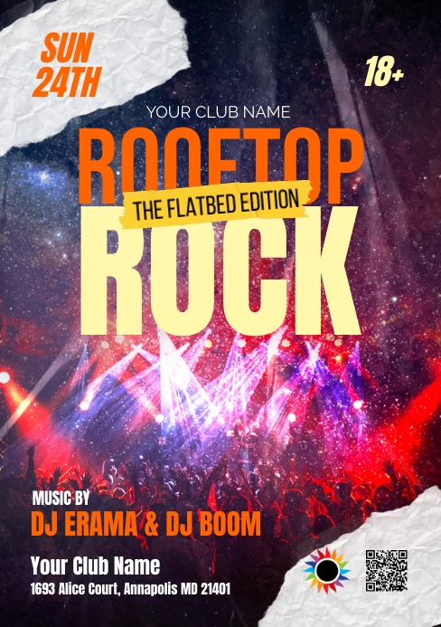 Rock Night Flyer Template | PosterMyWall