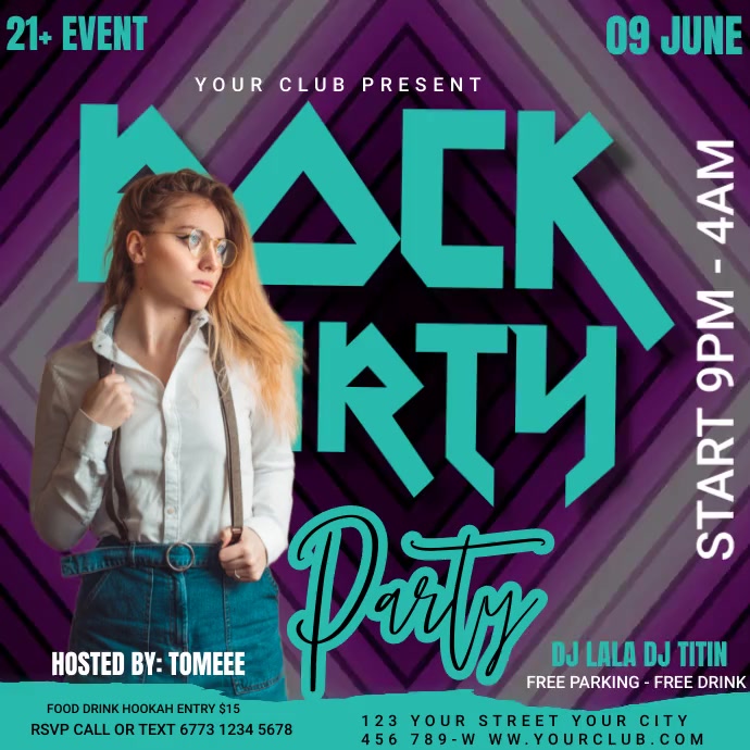 Plantilla de Rock night party | PosterMyWall