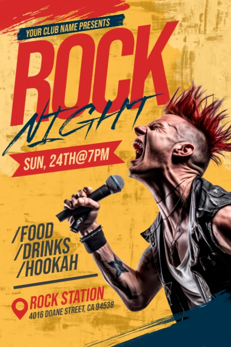 Rock Night Poster Template | PosterMyWall