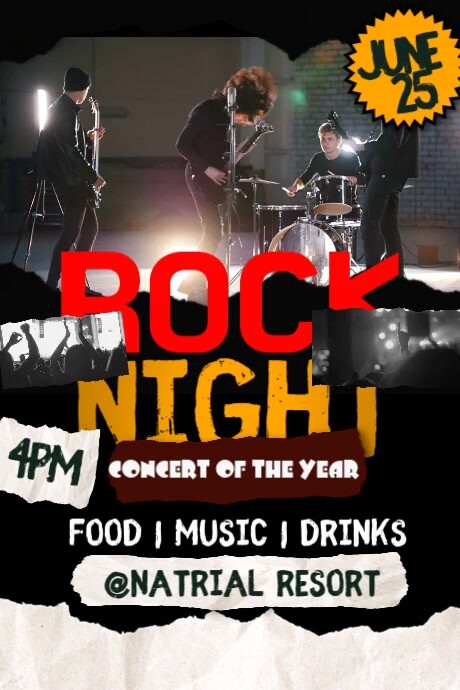 Rock Night Poster Template | PosterMyWall
