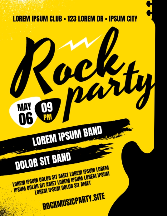 Plantilla de ROCK PARTY FLYER | PosterMyWall