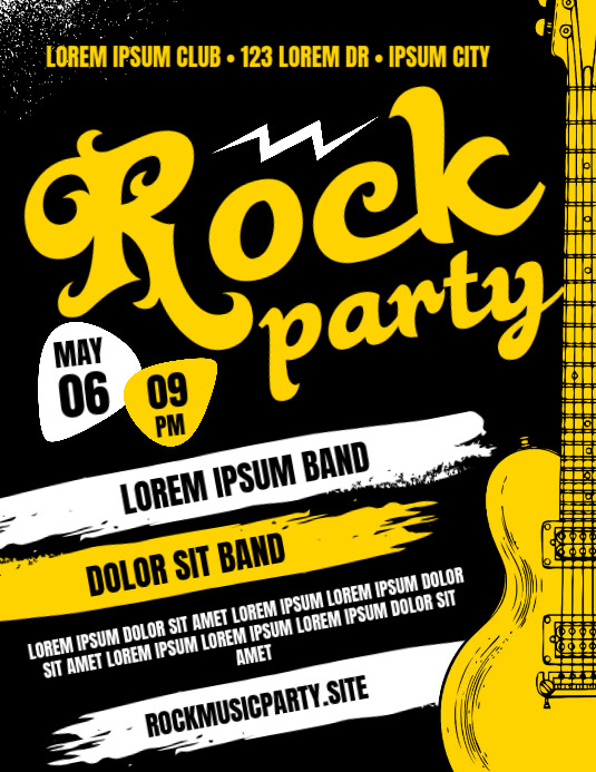 ROCK PARTY FLYER Template | PosterMyWall