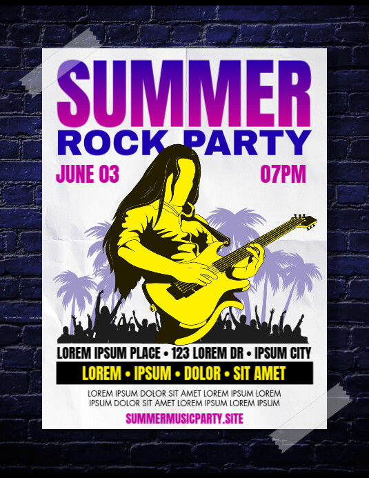 ROCK PARTY FLYER Template | PosterMyWall
