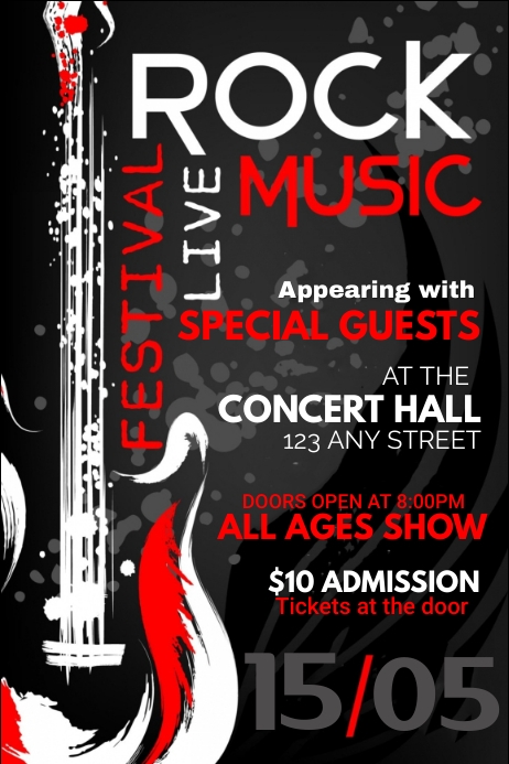 Plantilla de ROCK PARTY POSTER | PosterMyWall