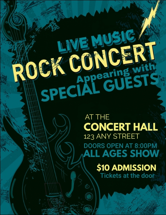 ROCK PARTY POSTER Template | PosterMyWall