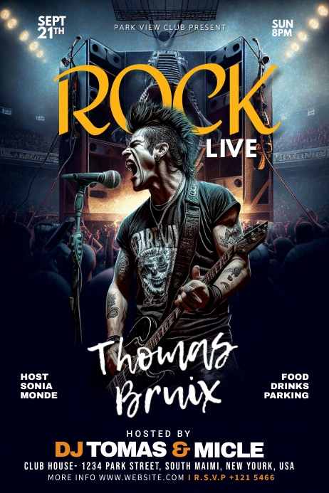 Rock Party Poster Template | PosterMyWall