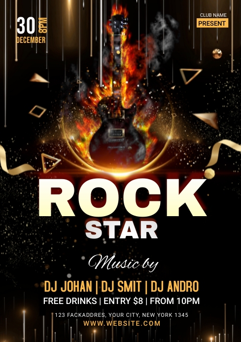 Rock Star Template | PosterMyWall