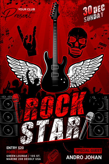 Rock Star Template | PosterMyWall