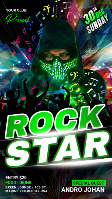 Rock Star Template | PosterMyWall
