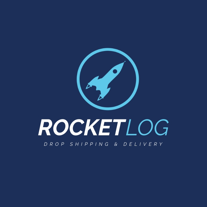 Rocket Log icon dropshipping delivery logo Template | PosterMyWall