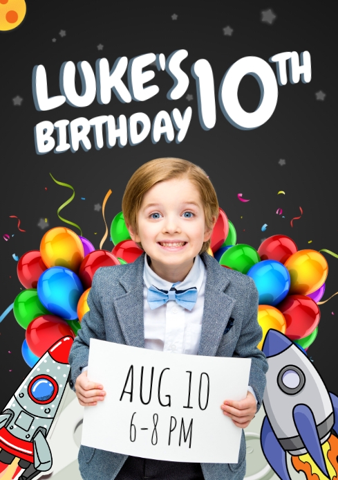 Rockets Birthday Flyer Template | PosterMyWall