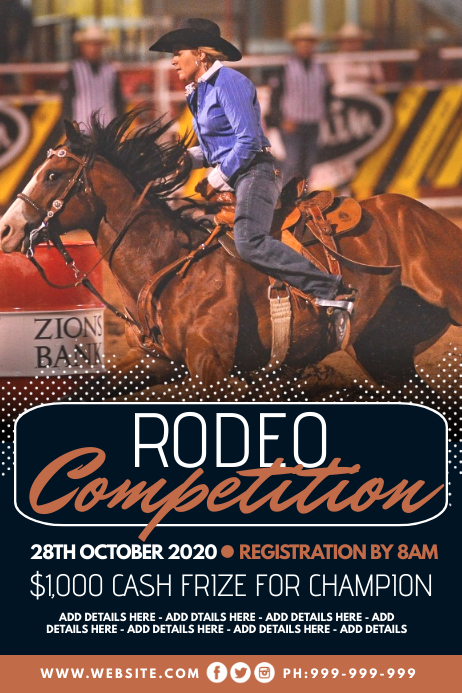 Rodeo Competition Poster Template | PosterMyWall