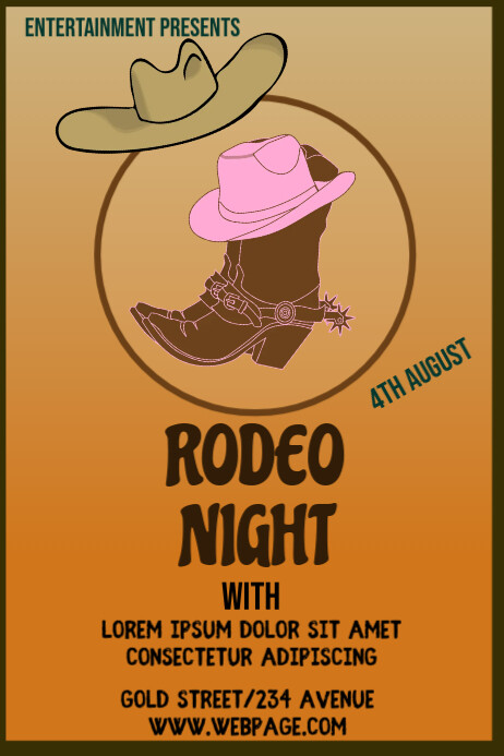 Rodeo night entertainment Template | PosterMyWall