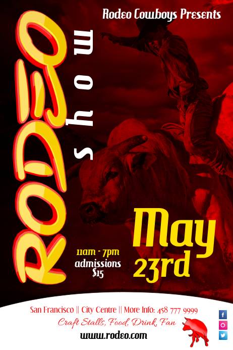 Rodeo Show Poster Template | PosterMyWall