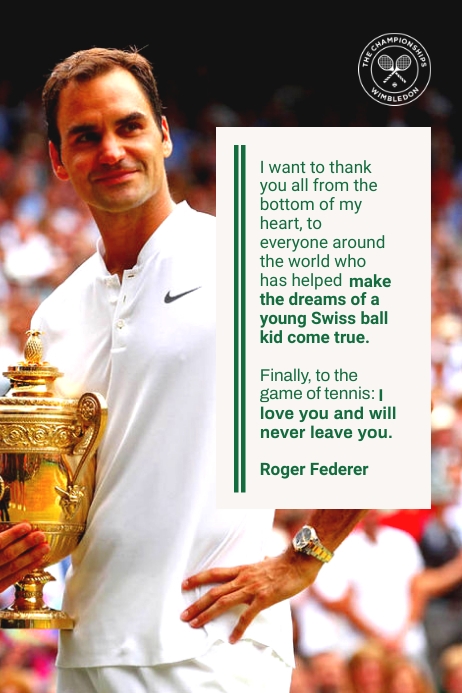 Copy of Roger Federer Retirement Template | PosterMyWall