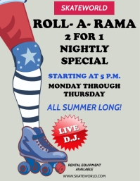 ROLLER RINK Template | PosterMyWall