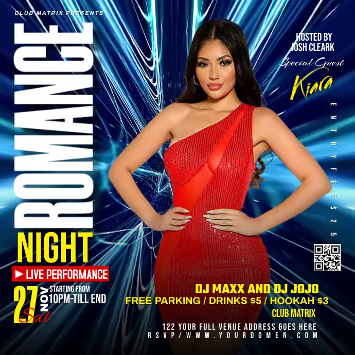 ROMANCE NIGHT Template | PosterMyWall