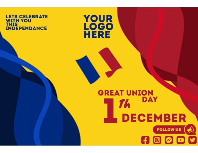 Romania Great Union Day Template | PosterMyWall