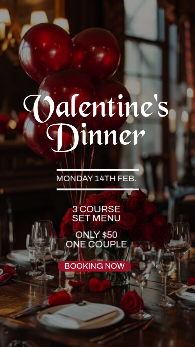 Romantic dinner event Template | PosterMyWall