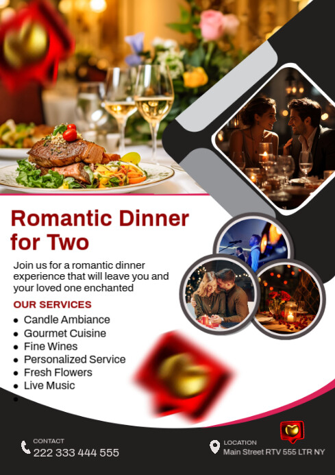 Copy of Romantic dinner flyer | PosterMyWall