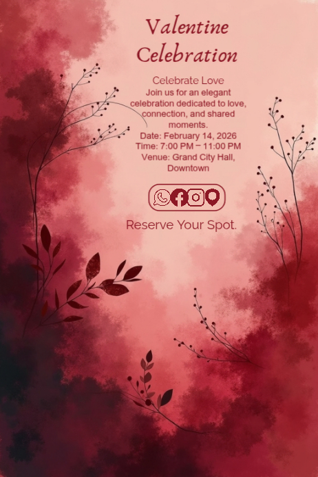 Romantic Editorial Valentine Poster Template | PosterMyWall