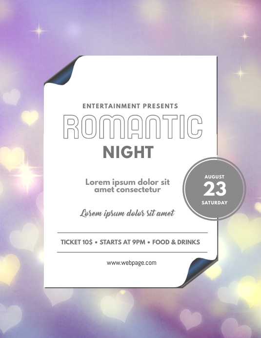 Romantic Event Flyer Design Template | PosterMyWall