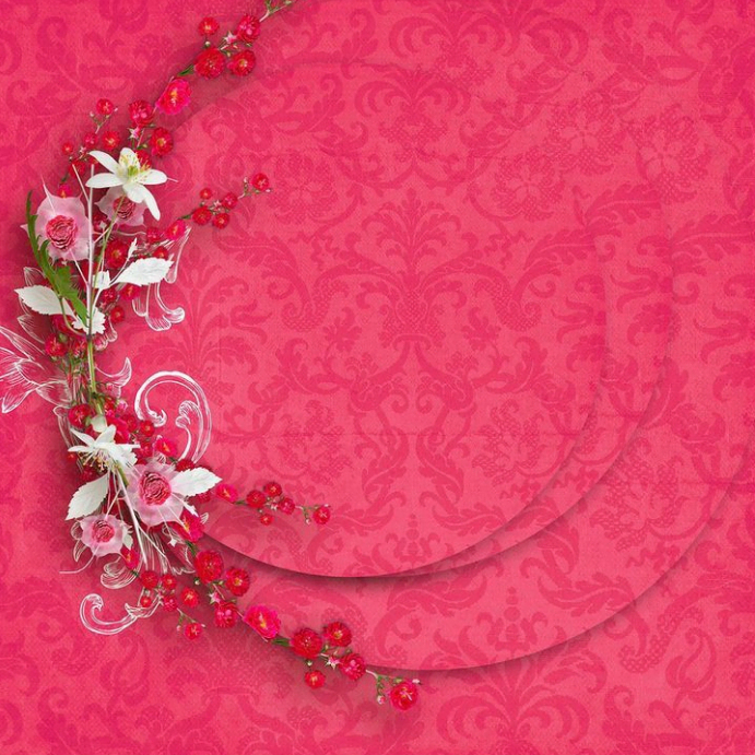 Romantic Floral Frame Background Template | PosterMyWall