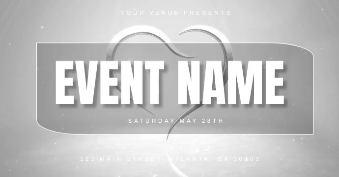 romantic heart event flyer design facebook Template | PosterMyWall