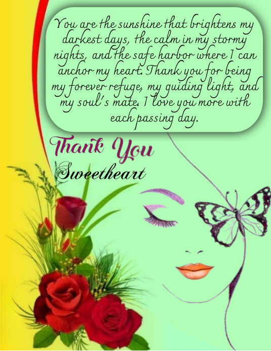 Romantic Love Letter To A Partner Template | PosterMyWall