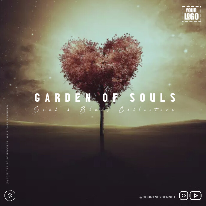 Romantic Music Heart Album Cover Template | PosterMyWall