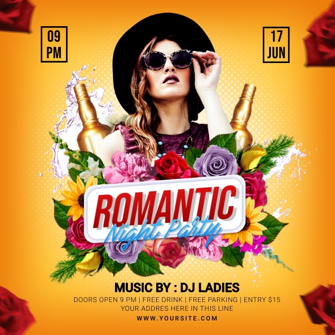Copy of Romantic Night Party Poster Template | PosterMyWall
