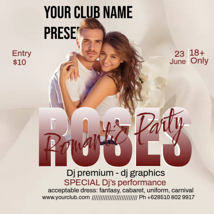 Romantic Party Ads Template | PosterMyWall