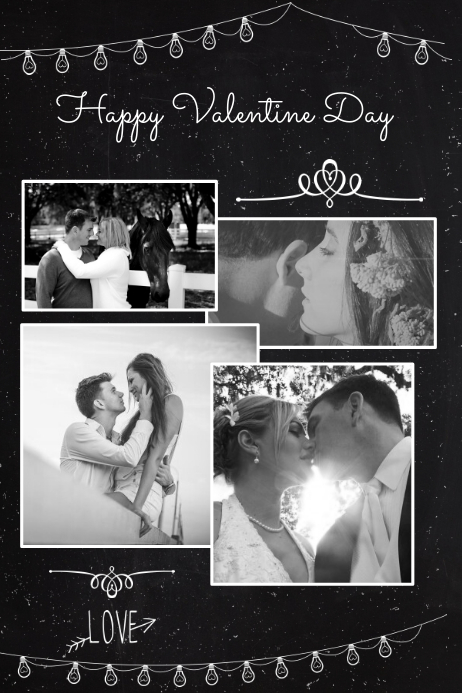 Romantic Photo Collage Template | PosterMyWall
