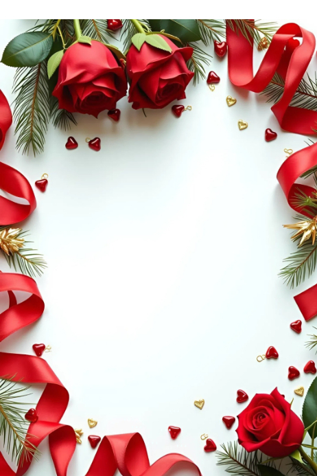 Plantilla de Romantic Roses Frame | PosterMyWall