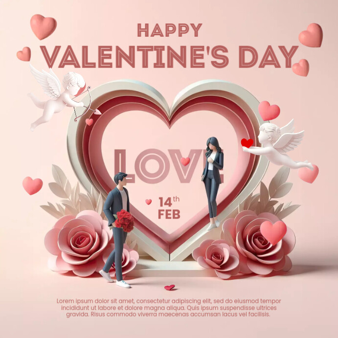 Romantic Valentine's Day Design Template | PosterMyWall