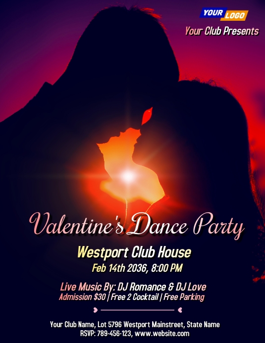 Romantic Valentine's Party Event - Love Coupl | PosterMyWall