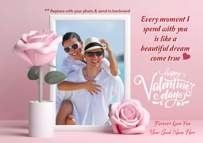 Romantic Valentine's Photo Collage Album Card Template | PosterMyWall
