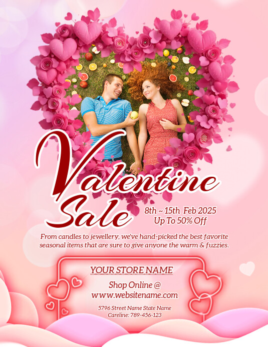 Copy of Romantic Valentine Sale Event Flyer | PosterMyWall
