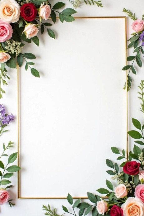 Romantic wedding frame Template | PosterMyWall
