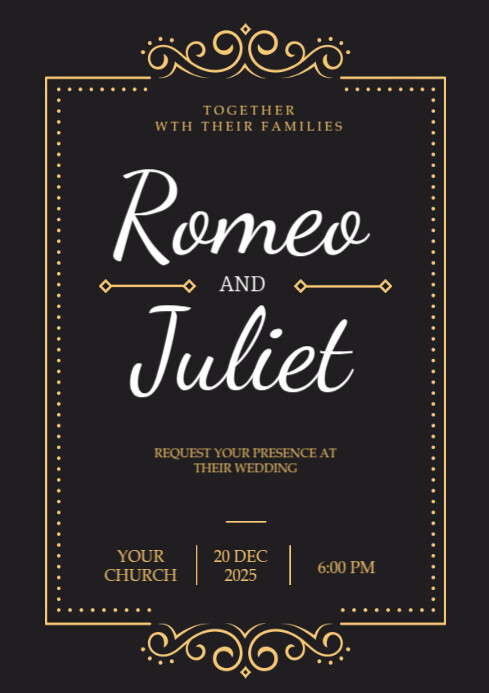 Romeo And Juliet Invitation Party Invitation Hello, 2025 Grooms