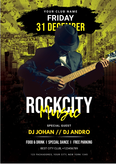 Roockcity music flyer Template | PosterMyWall