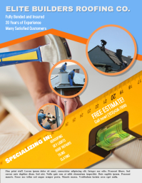Roofing Construction Advertisement Flyer Template | PosterMyWall