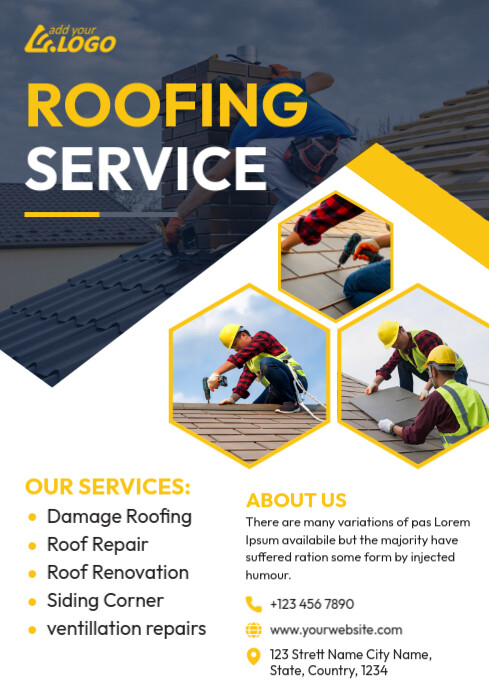 Copy of Roofing Flyer Template | PosterMyWall