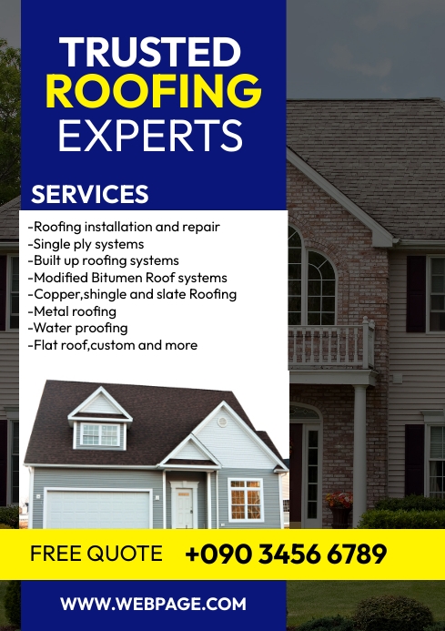 ROOFING INSTALLATION SERVICES Template | PosterMyWall