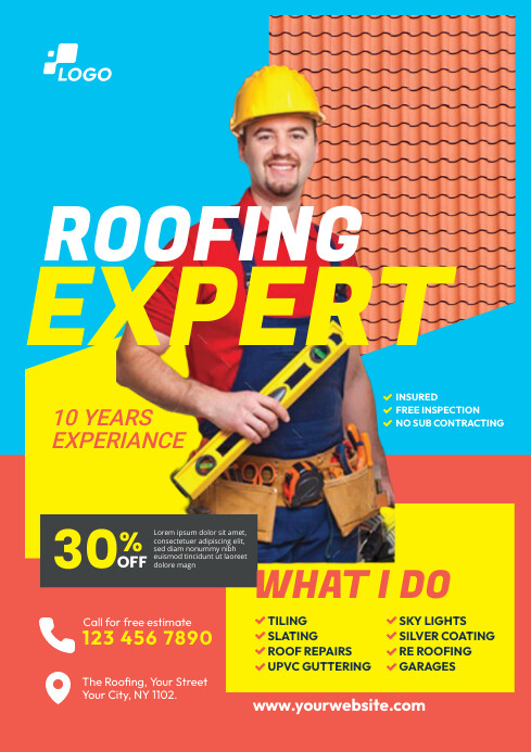 Copy of Roofing Installation Services Flyer Template | PosterMyWall