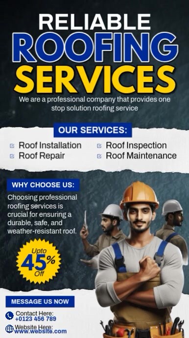 Roofing Service Ads Template | PosterMyWall