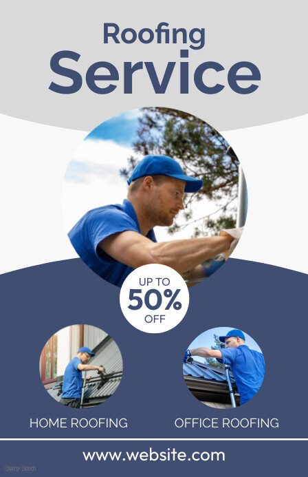 Roofing service flyer design Template | PosterMyWall