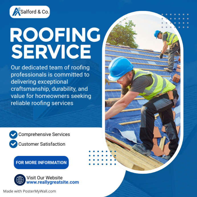 ROOFING SERVICE INSTAGRAM POST Template | PosterMyWall